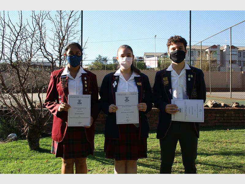 Charter College celebrates top students in Cambridge exams | Roodepoort ...