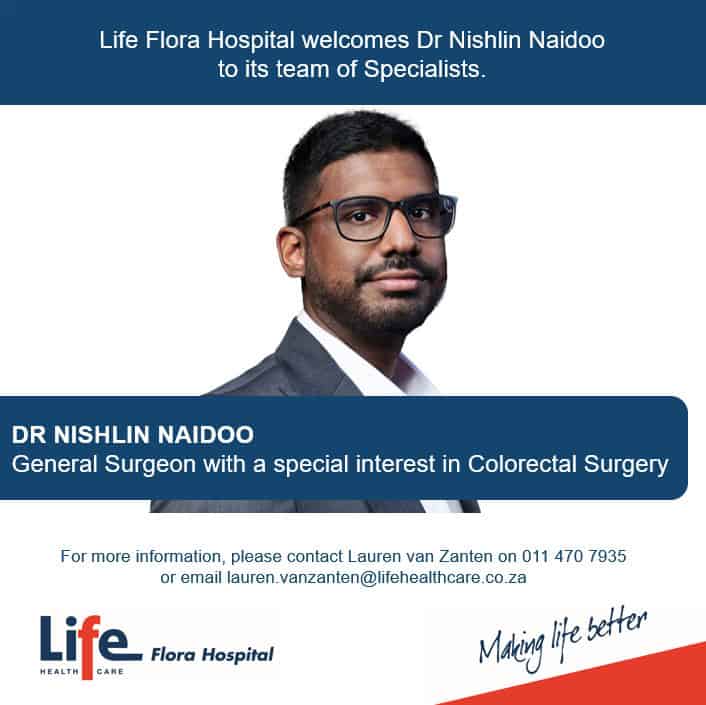 Life Flora Hospital welcomes Dr Nishlin Naidoo! | Roodepoort Record