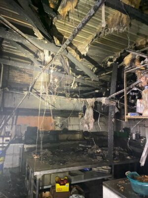 Multiple takeaway stores on fire at Princess Crossing