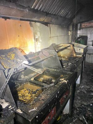 Multiple takeaway stores on fire at Princess Crossing