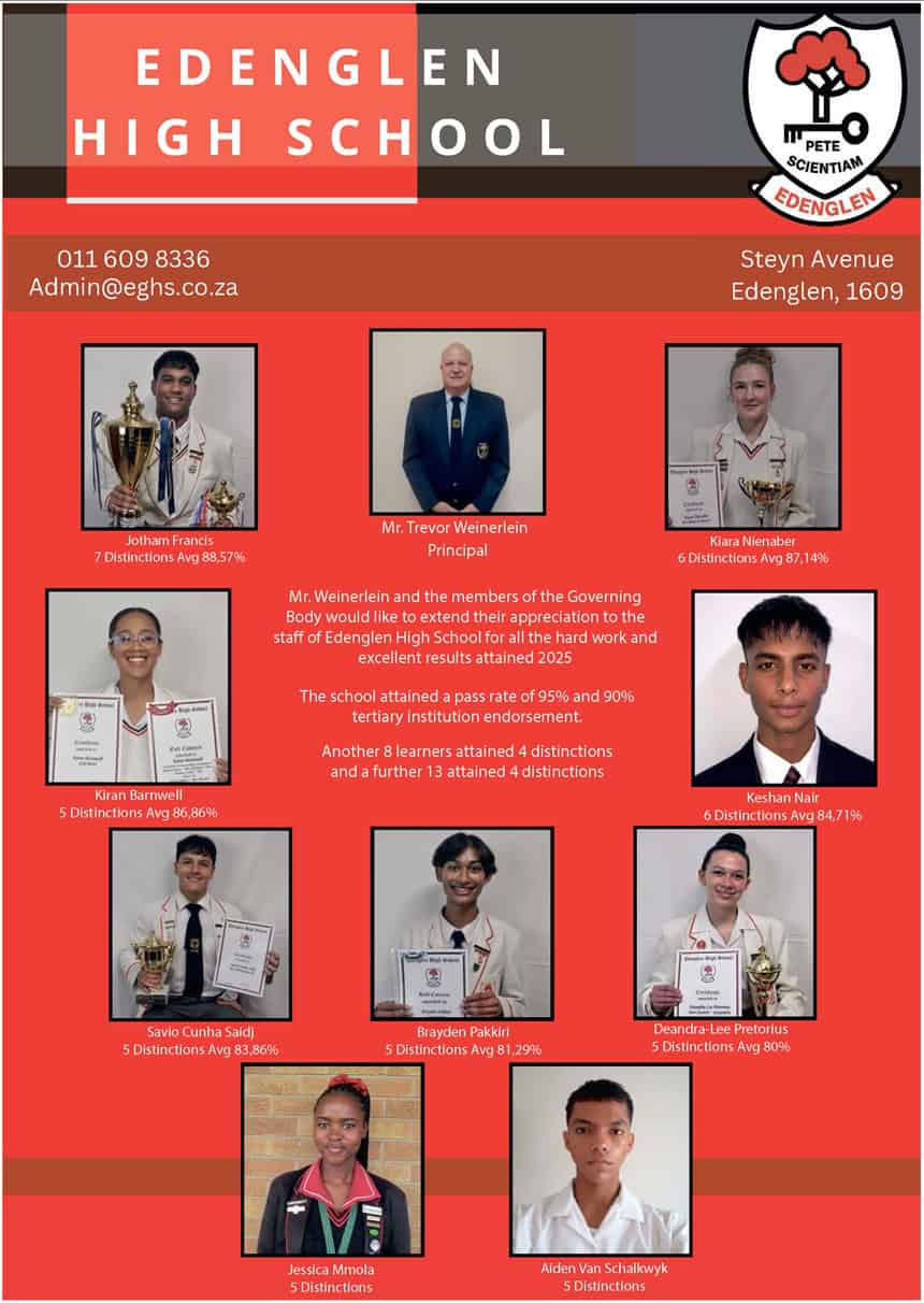 Edenglen High School 2025 | Bedfordview Edenvale News