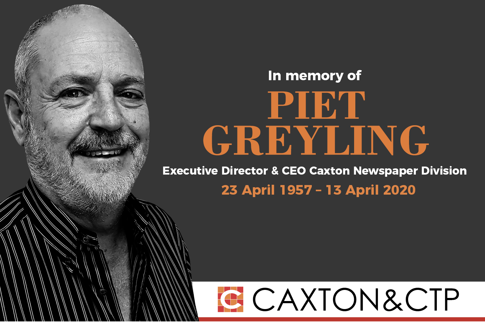 Caxton Newspaper Division executive director and CEO Piet Greyling has ...