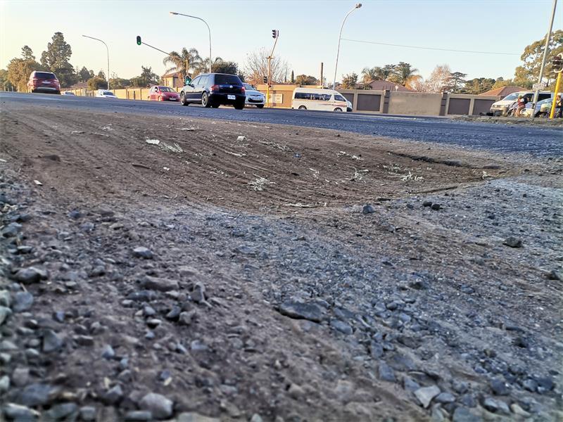 Desperate times call for desperate measures: sand used to fill potholes ...