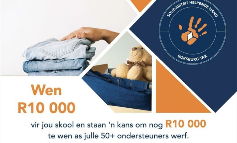 Wen R10 000 vir jou skool deur Helpende Hand se projek te ondersteun ...
