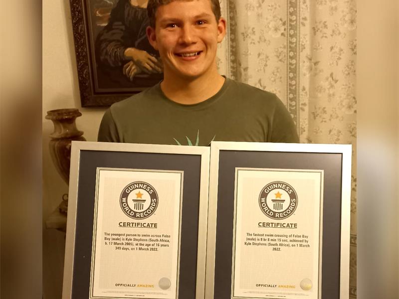 Local swimmer breaks False Bay crossing record | Benoni City Times