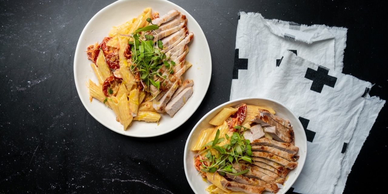 What’s for dinner? Oven-baked chops with a spicy sundried tomato pasta ...
