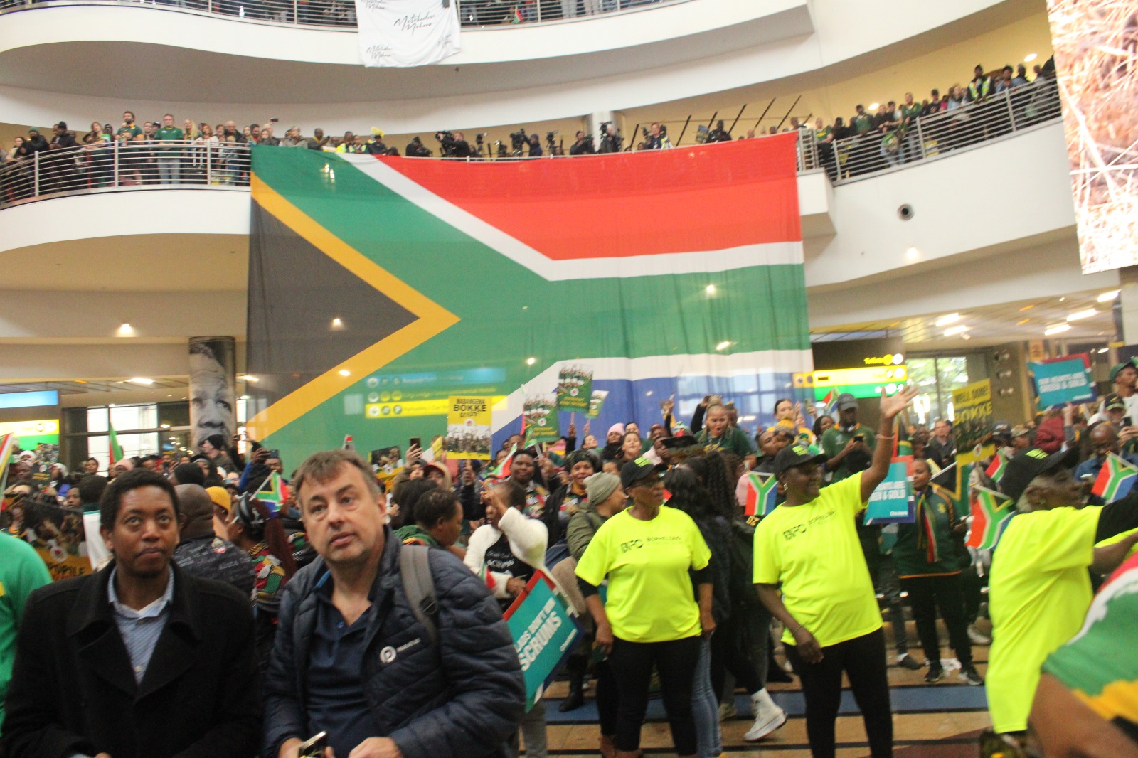 IN PICS: Springboks land at OR Tambo | Kempton Express