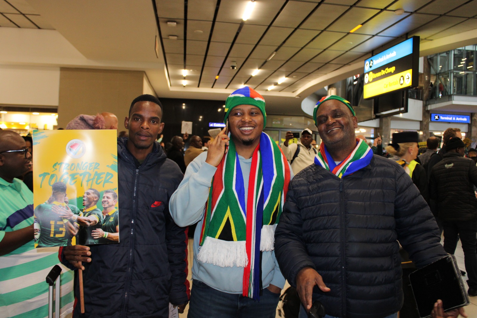 IN PICS: Springboks land at OR Tambo | Kempton Express