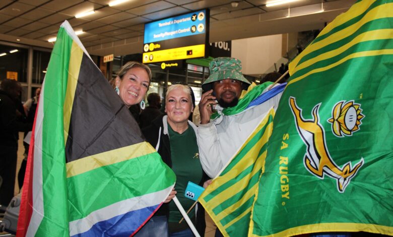 IN PICS: Springboks land at OR Tambo | Kempton Express