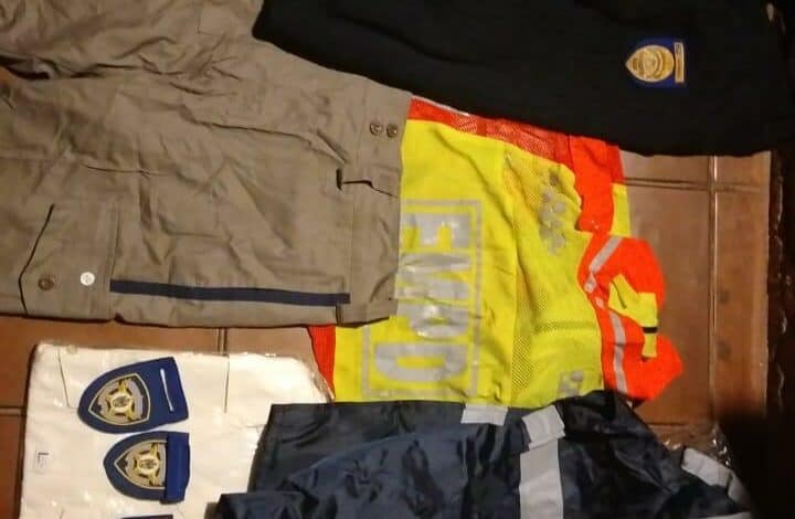 POLICE UNIFORM among items found during late night raid | Kempton Express