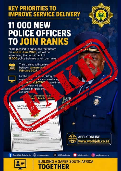 SAPS warns public about fake police trainee recruitment adverts ...