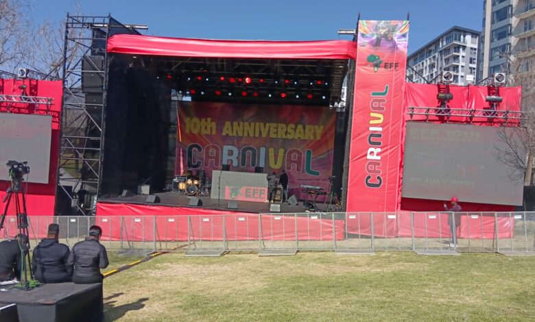 EFF’s 10th anniversary celebration in Sandton's Mushroom Park | Sandton ...