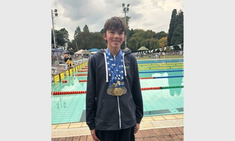 Cameron brings home five medals from level 2 Regional Swimming ...