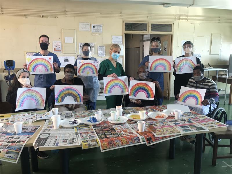South Rand Hospital therapists and patients create rainbows | Alberton ...