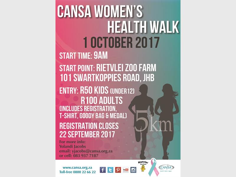 Women's Health Walk planned for CANSA | Comaro Chronicle