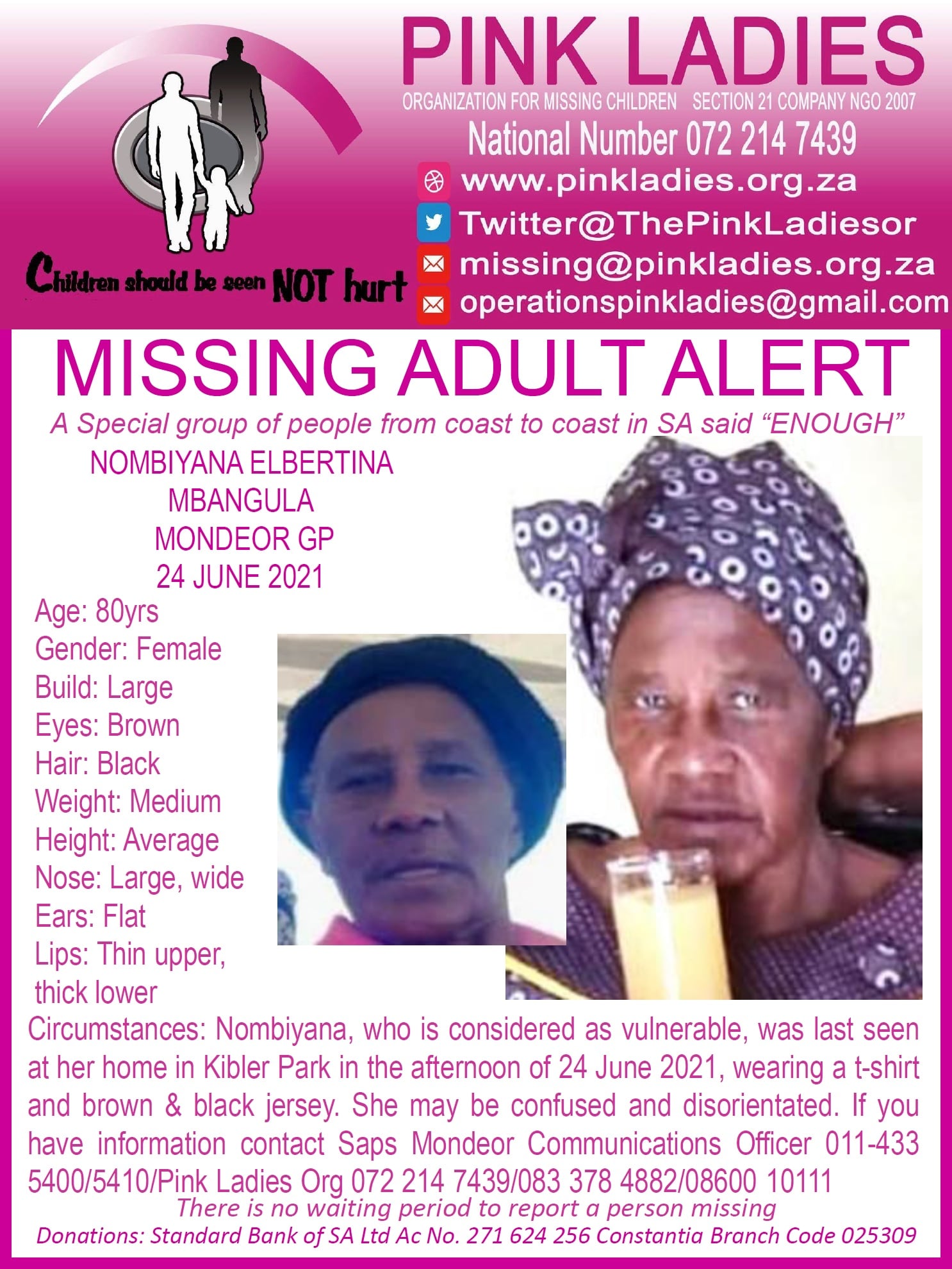 Mondeor SAPS seeks help in finding missing Kibler Park woman | Comaro ...