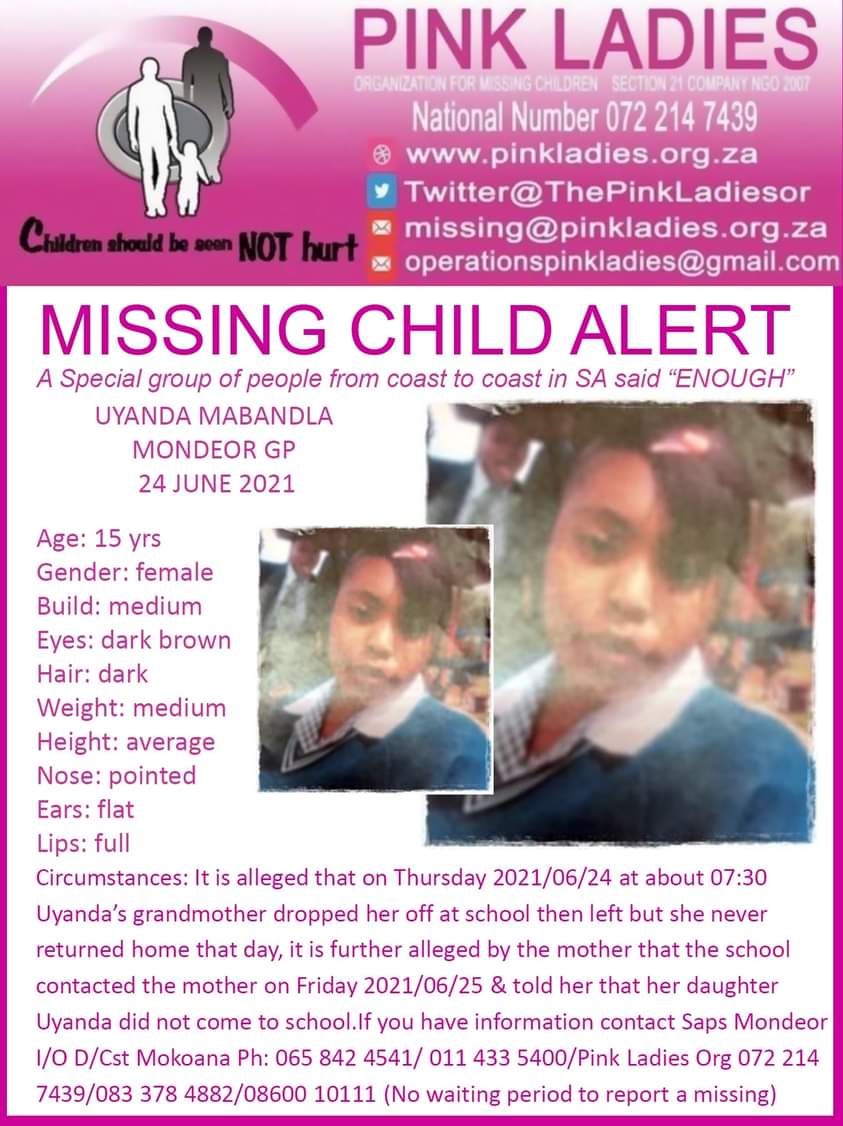 Mondeor teen missing for over a week | Comaro Chronicle