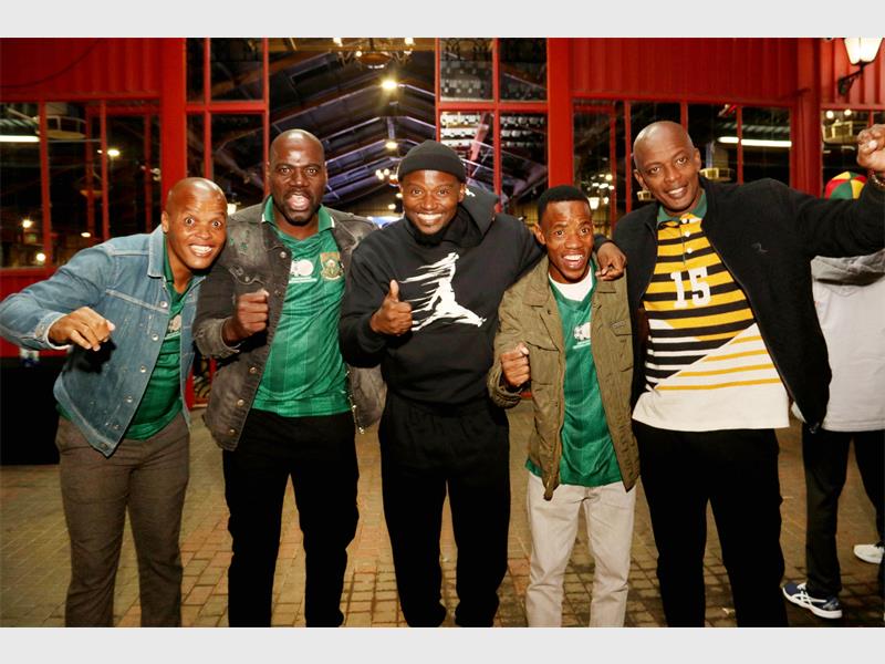 Bassonia soccer icon among the panel at Diski Fan Park at Emperors ...