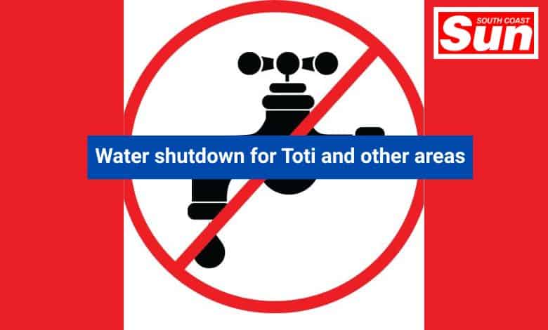 South Coast water shutdown announced | South Coast Sun