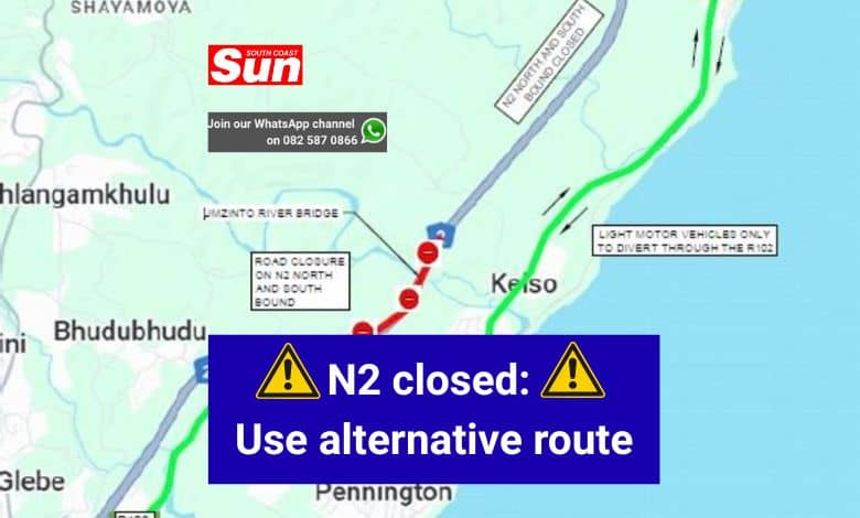 Seven-day closure of the N2 to affect traffic to and from Toti | South ...