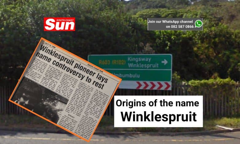 In the SUN 35 years ago: Winkelspruit or 'Winkle-sproot'? | South Coast Sun