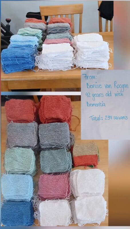 Nonagenarian knitter donates 239 blocks to Caxton Cares B³ | South ...