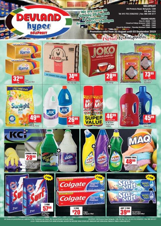 Check out these amazing month-end specials at Devland Hyper Nelspruit ...