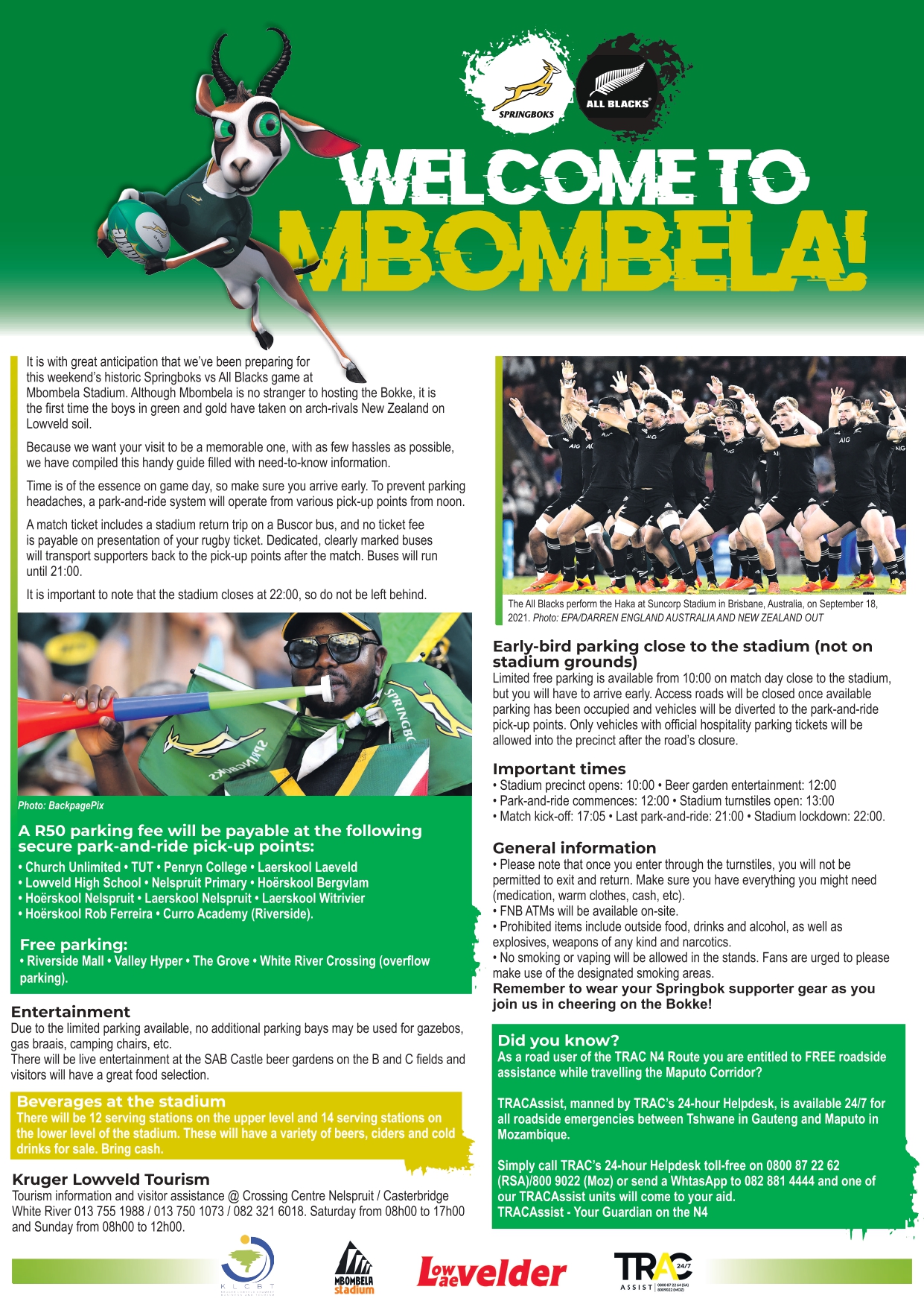 All you need to know for Mbombela Stadium, August 6: Springboks vs All ...