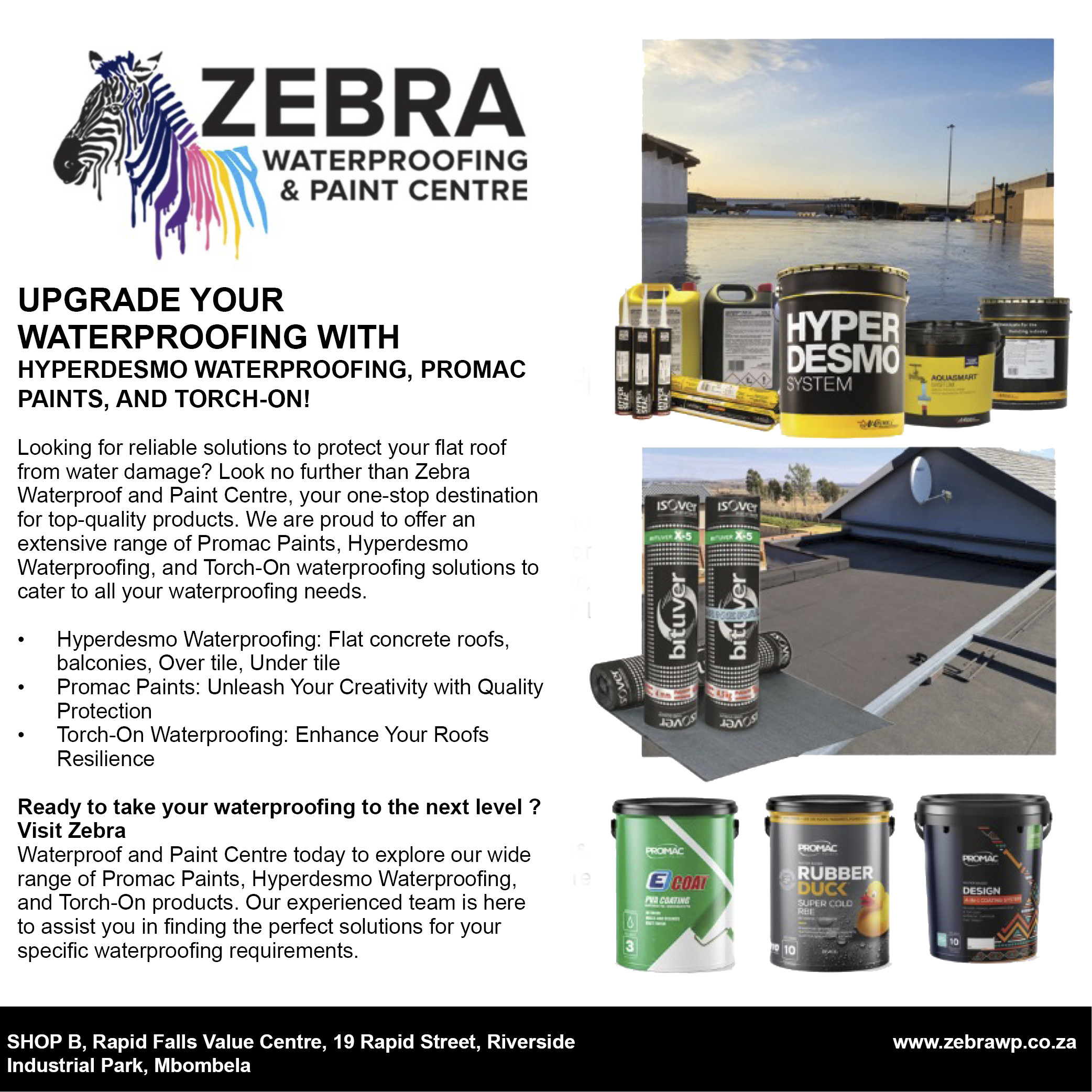 Zebra Waterproofing and Paint Centre | Lowvelder