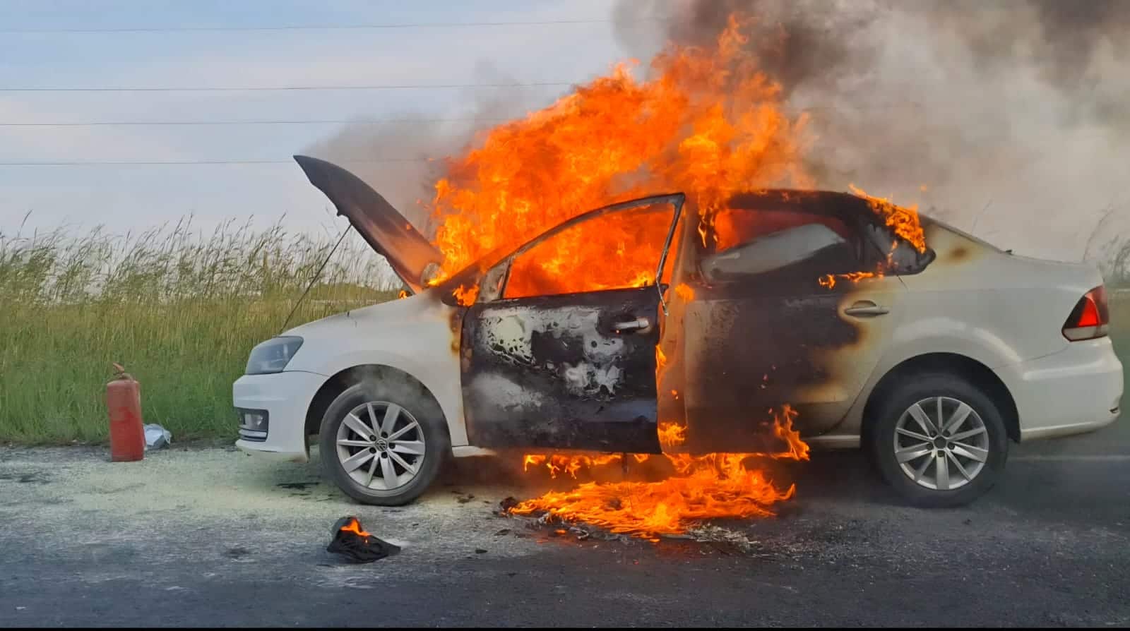 State vehicle catches fire on R40 in Mbombela | Lowvelder