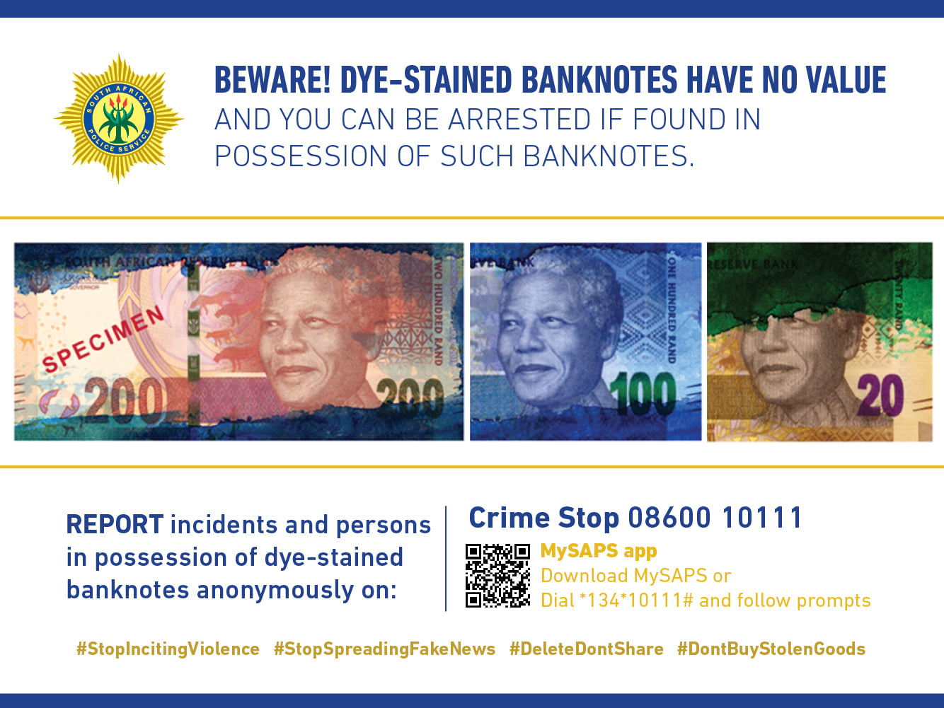 Beware of stained bank notes | Mpumalanga News