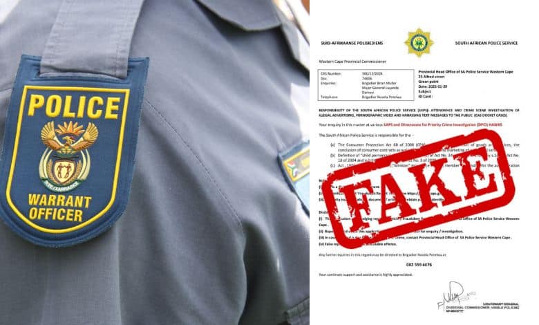 SAPS warns of imposters soliciting money using police insignia ...
