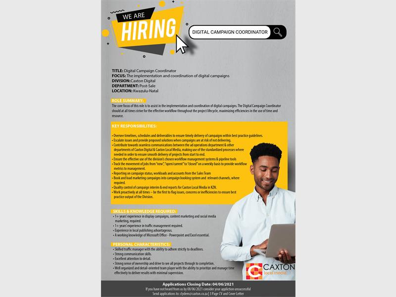 Job vacancy: Digital campaign coordinator | South Coast Herald