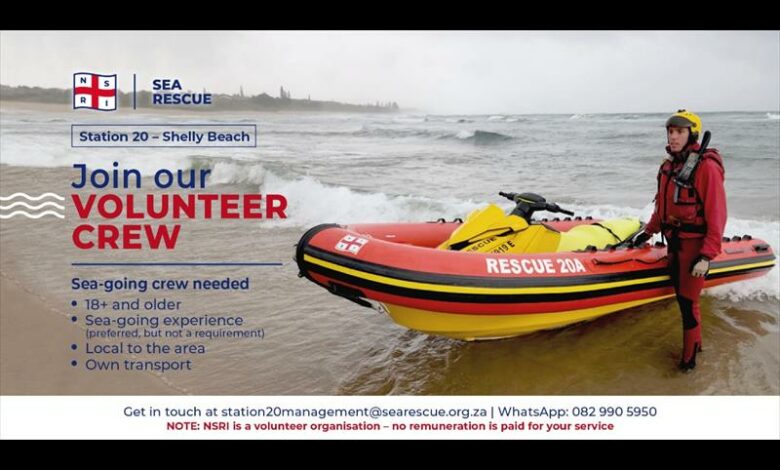 Join the NSRI – Shelly Beach crew needs volunteers | South Coast Herald