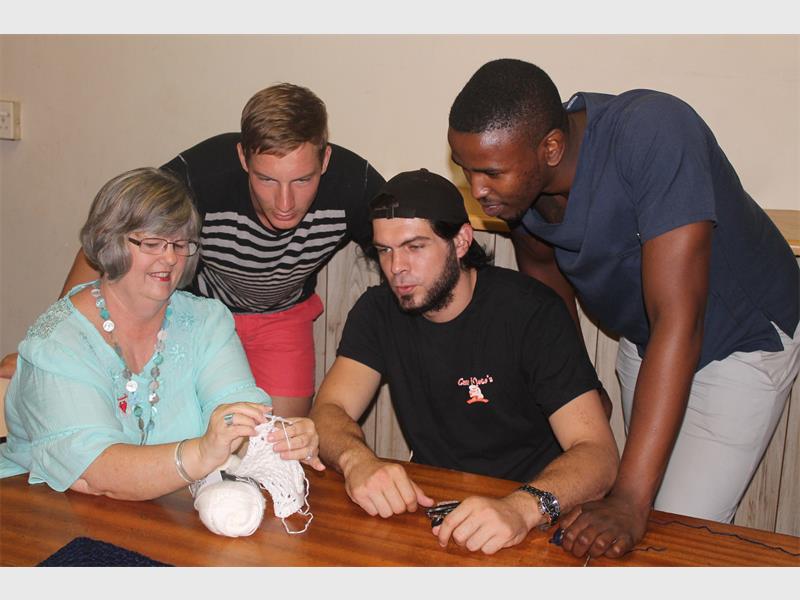 WATCH Rhino rugby players crochet for charity | Zululand Observer