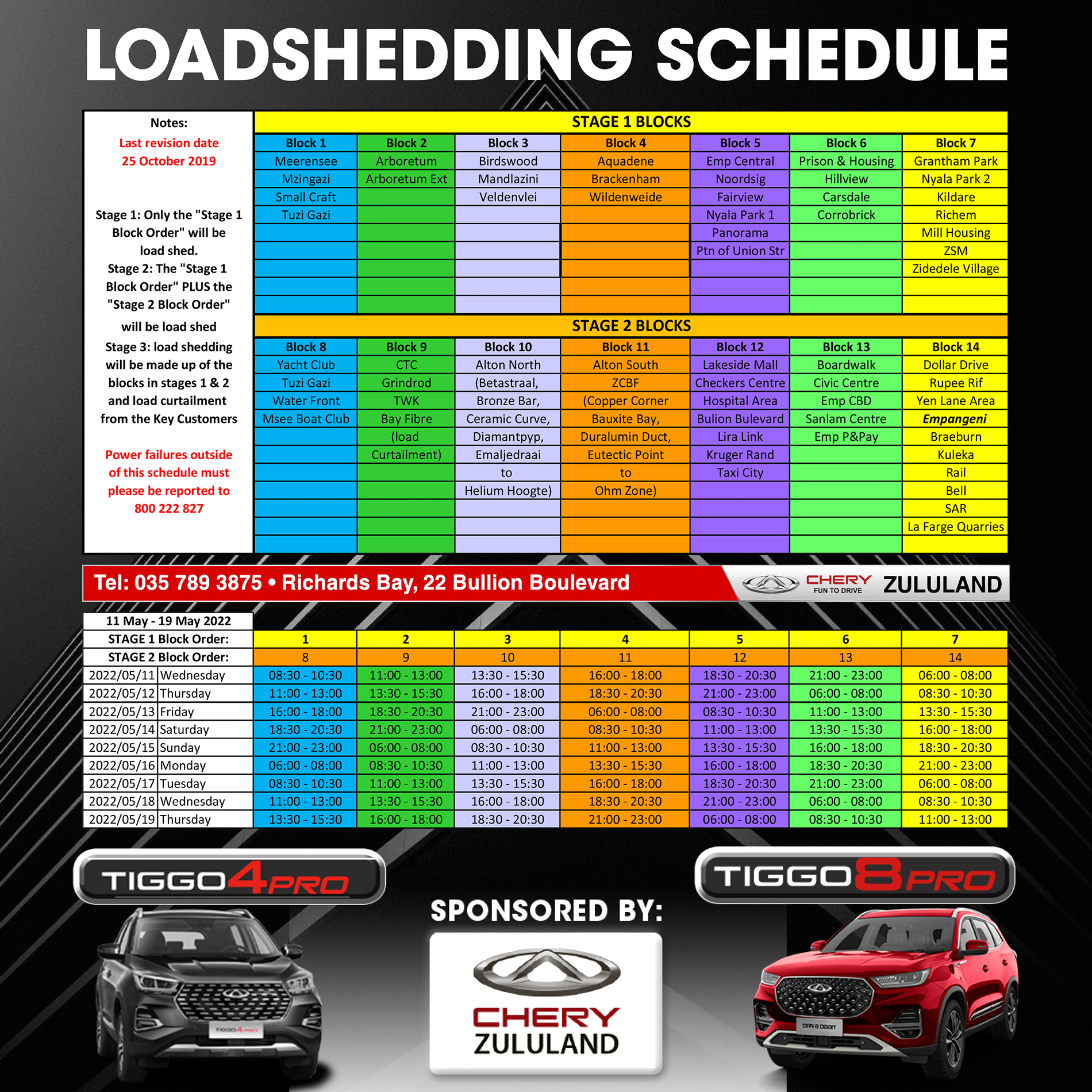 Load Shedding Schedule | Zululand Observer