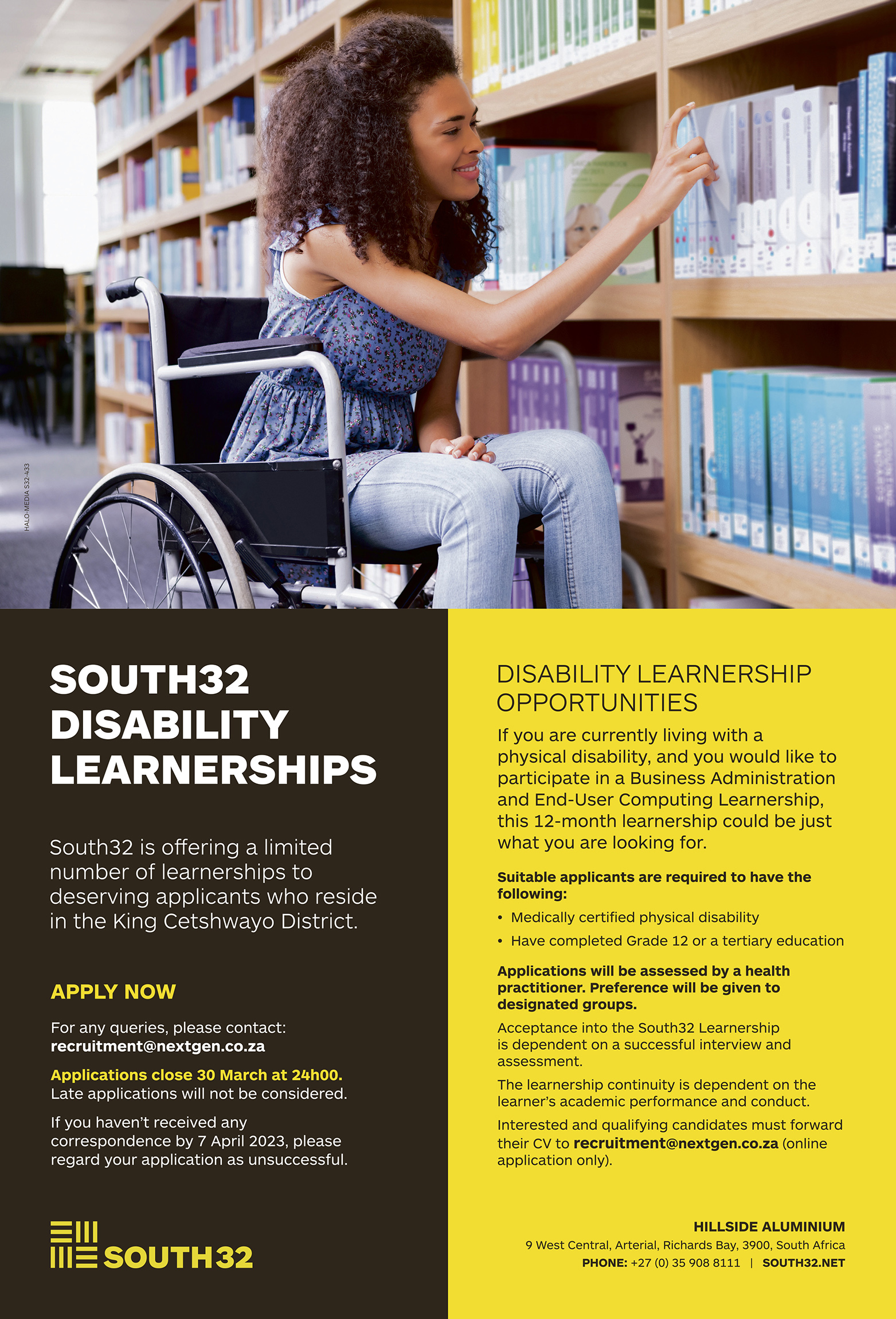 South 32 Disability Learnerships | Zululand Observer