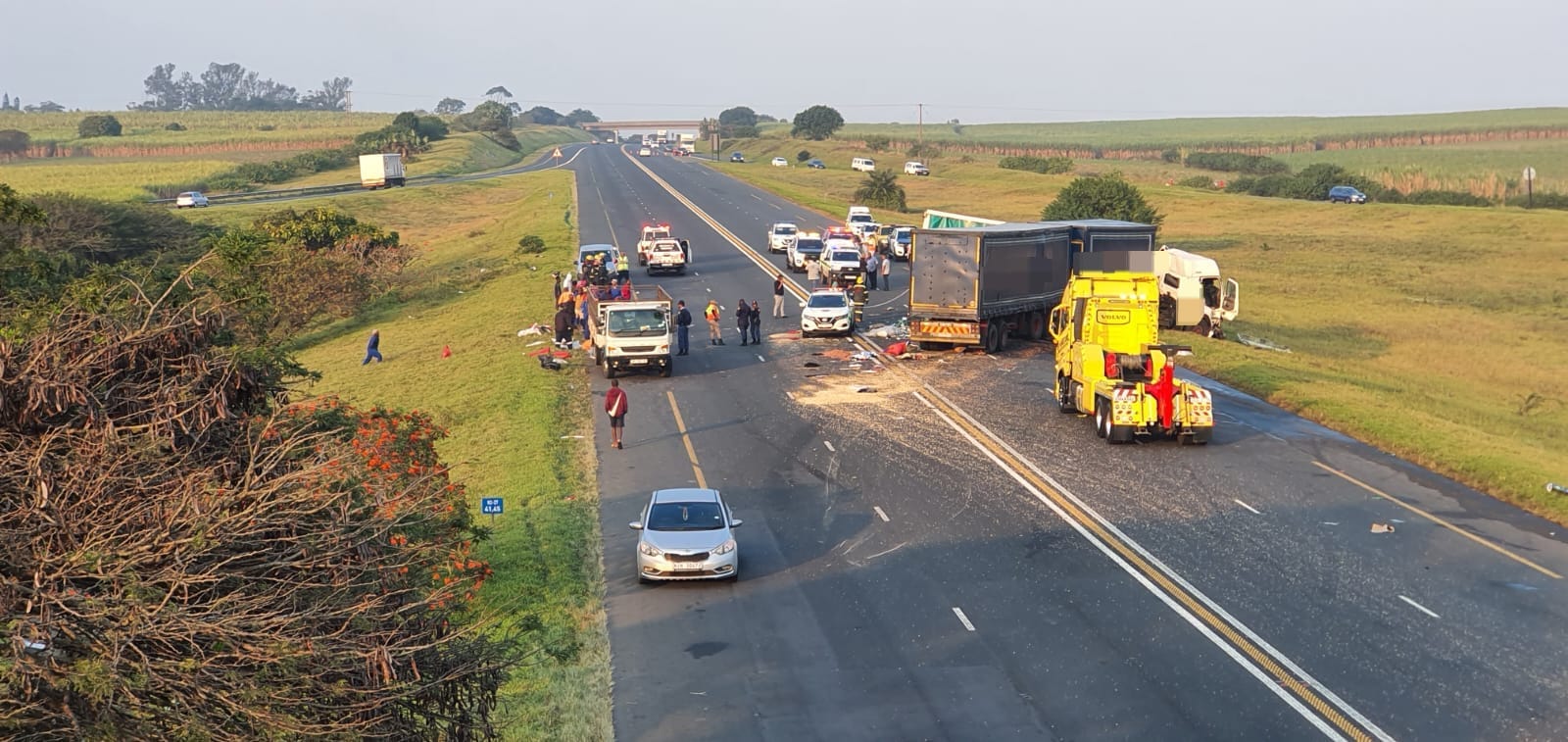 WATCH: Critically injured truck driver airlifted to hospital after N2 fatal accident | Zululand ...