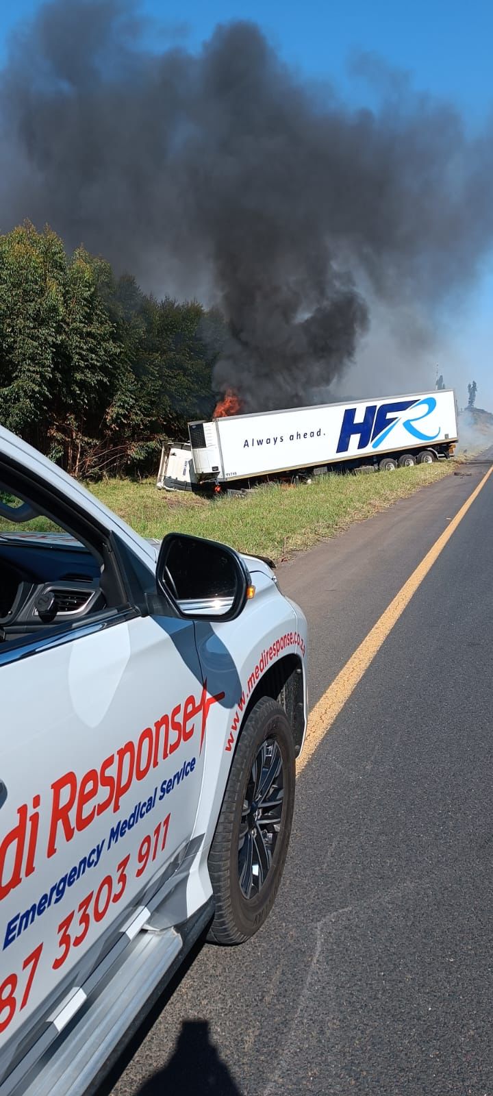 WATCH: Truck, car on fire after N2 fatal accident | Zululand Observer