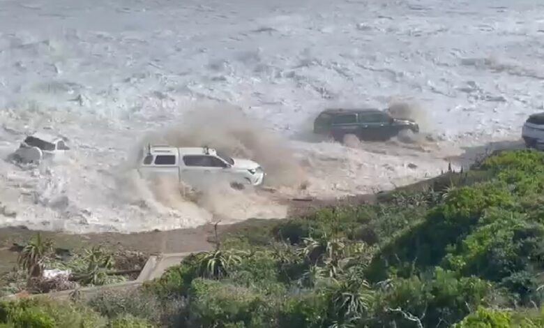 WATCH: Sea claims cars in Cape Town high tides | Zululand Observer