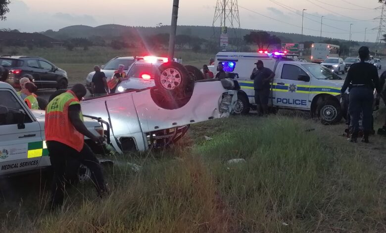WATCH: Bakkie rolls on main road | Zululand Observer