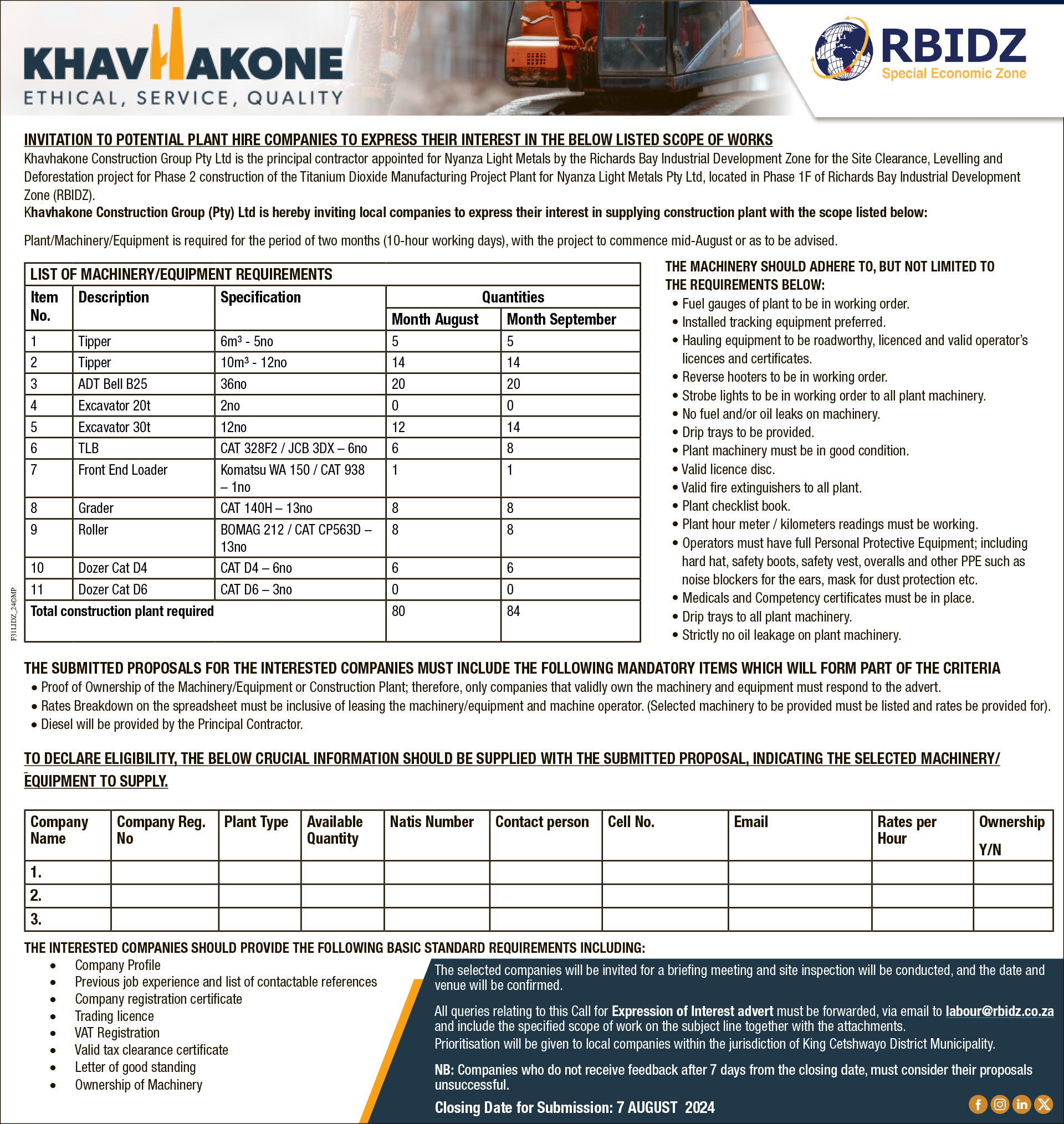 RBIDZ Invitation | Zululand Observer