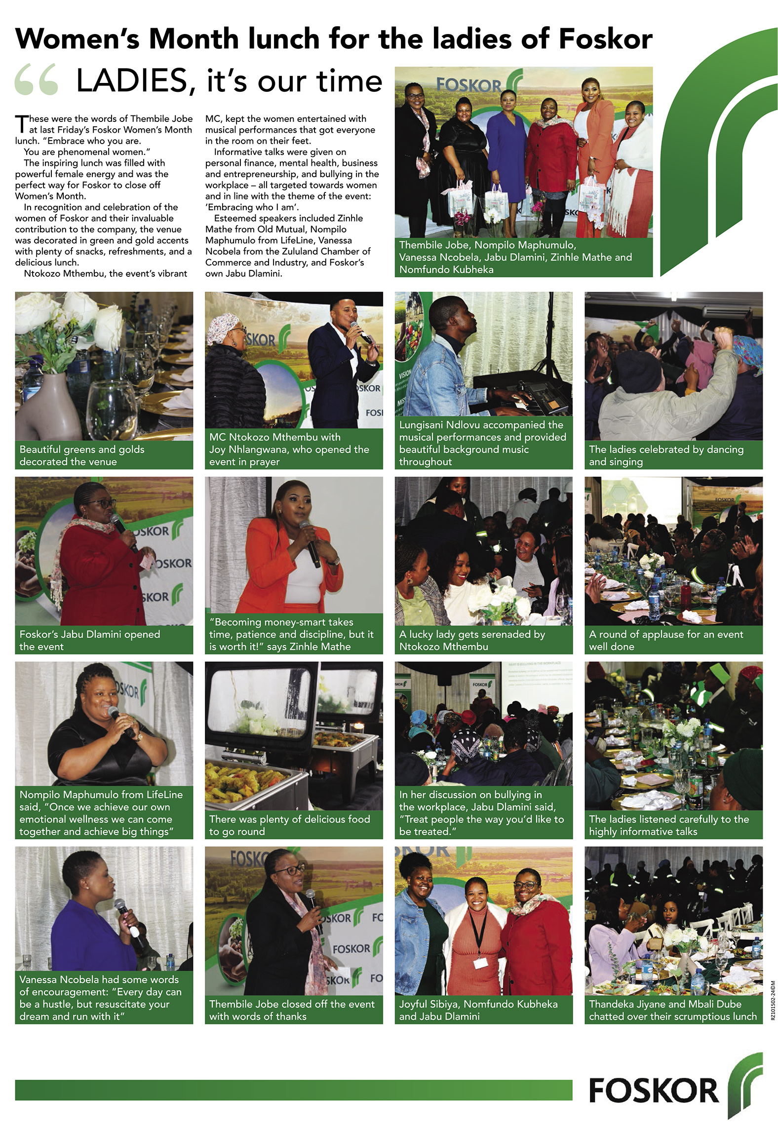 FOSKOR: Women's Month Lunch for the ladies of Foskor | Zululand Observer