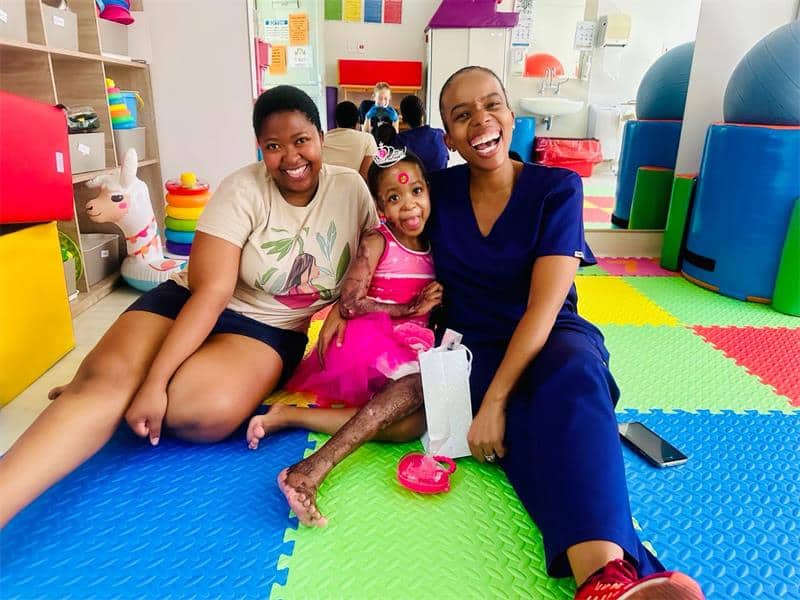 Resego Lekgema (7) triumphs over life-threatening burn injuries at ...
