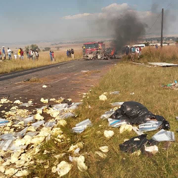 Video: Cash van bombed near Tembisa, locals grab scattered money ...