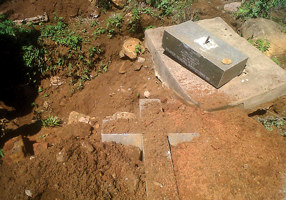 Historic grave pillaged for relics | Northern Natal News