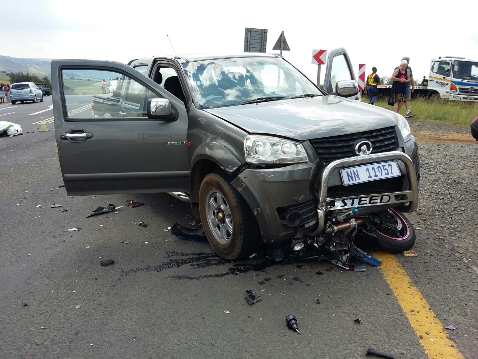 PHOTOS: Motorcyclist killed in collision on Majuba Pass | Northern ...