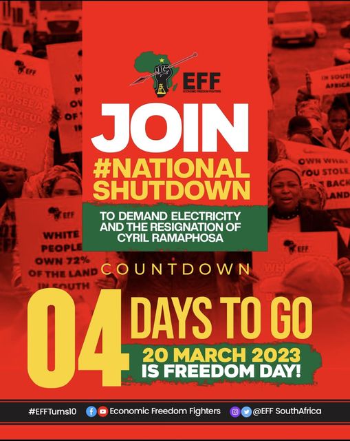 EFF National Shutdown raises safety concerns | Northern Natal News