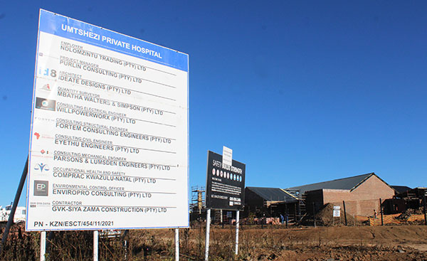 Phase one of private hospital nearing completion | Northern Natal News