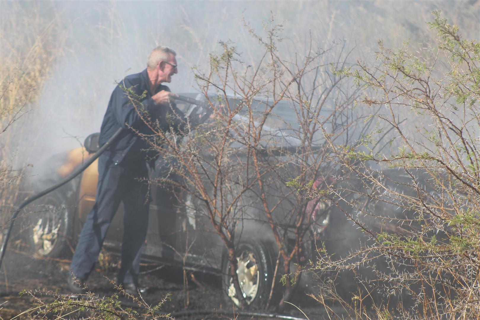 Vehicle catches fire after crash | Northern Natal News